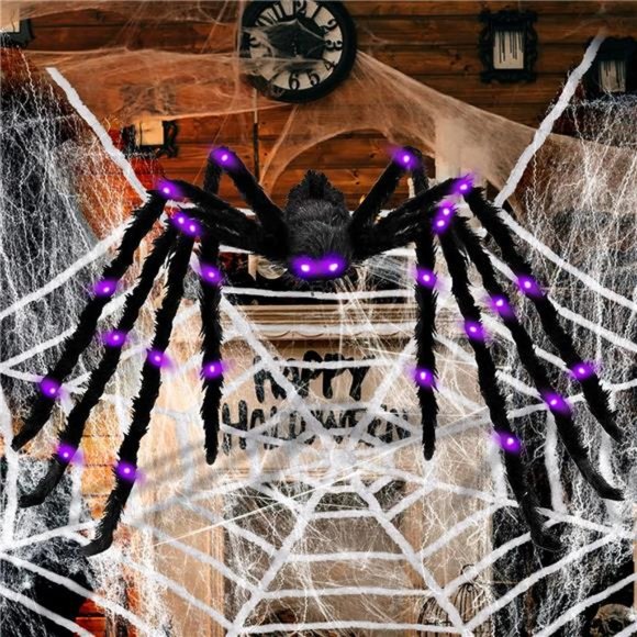 Holiday | Spider Halloween Decor 5ft Halloween Spider With Purple ...